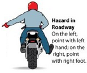 Motorcycle Group Riding Hand Signals Chart
